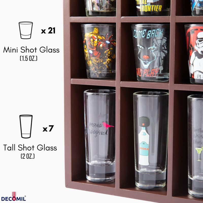 DECOMIL Shot Glass Shooter Display Case Reviews Wayfair